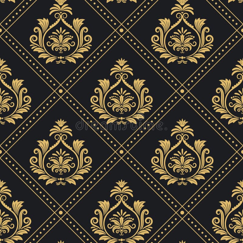 Victorian Regal Pattern Seamless Baroque Stock Vector - Illustration of ...
