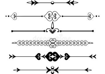 Victorian Rule Lines or Scrolls Stock Vector - Illustration of fancy ...