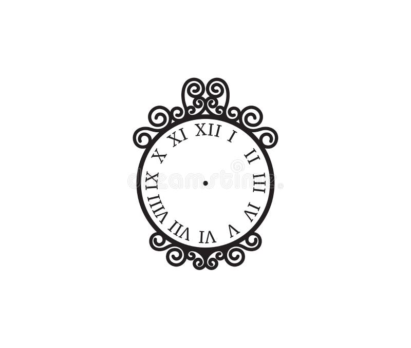 Victorian style clock face stock vector. Illustration of number - 204014072