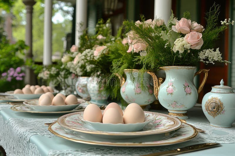 A Vintage Easter Postcard, Nostalgic and Festive, Design Theme Stock ...