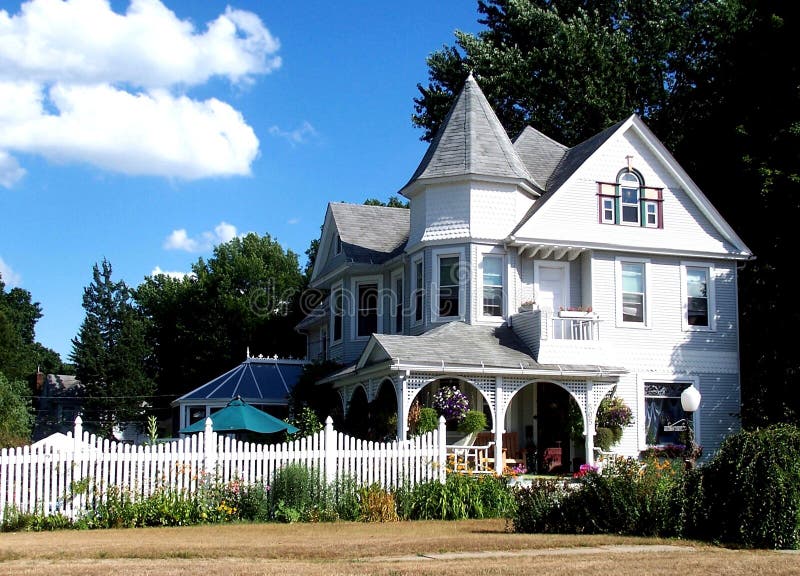 Victorian Style Home stock photo. Image of dwelling, flowers - 2261236