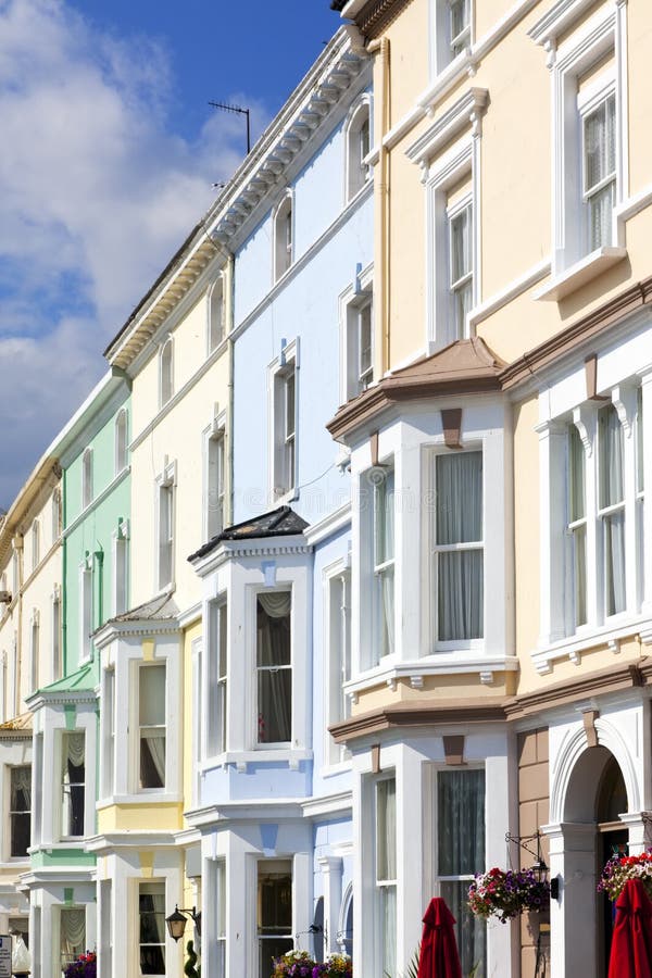 Victorian Town Houses at Llandudno Stock Image - Image of town ...