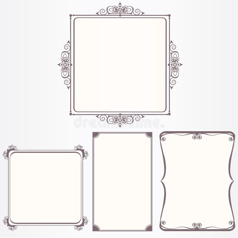 Ornate Victorian Scrolls in Black Stock Vector - Illustration of ...