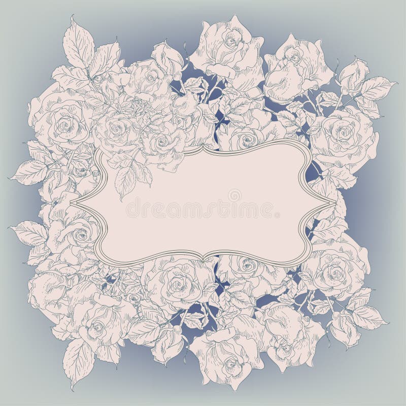 Victorian Vintage Greeting Card Stock Illustration - Illustration of ...