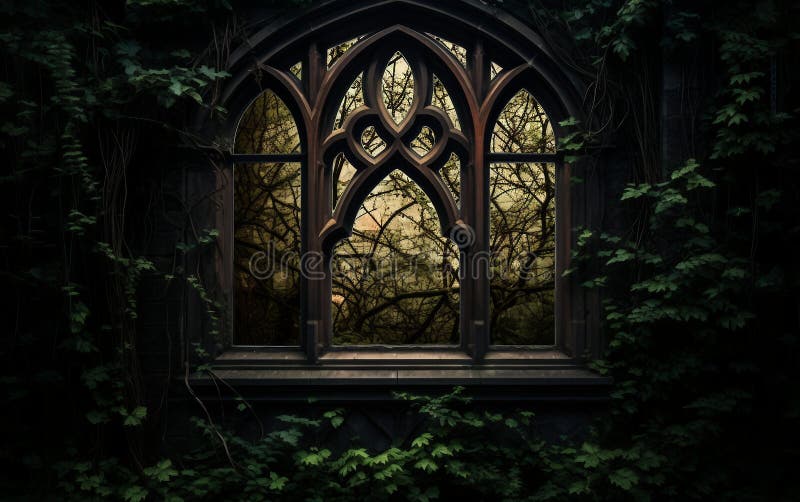 Victorian Window on Generative Ai. Stock Illustration - Illustration of ...