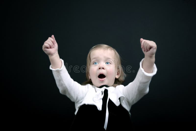 Victorious baby stock image. Image of cute, look, dress - 6003003