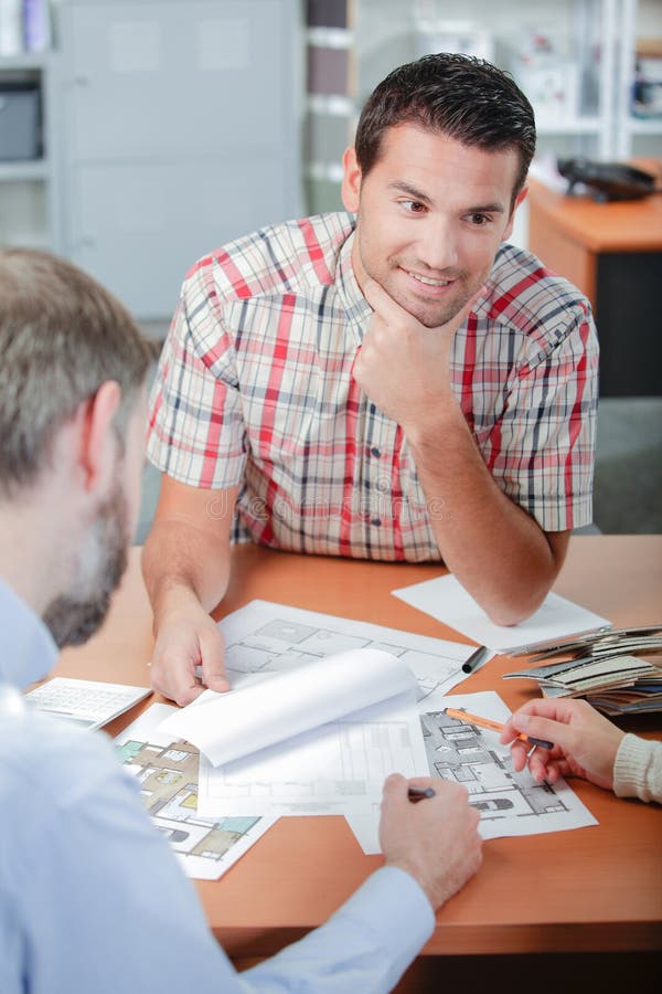 Victorious Salesman in Office Stock Photo - Image of handsome ...