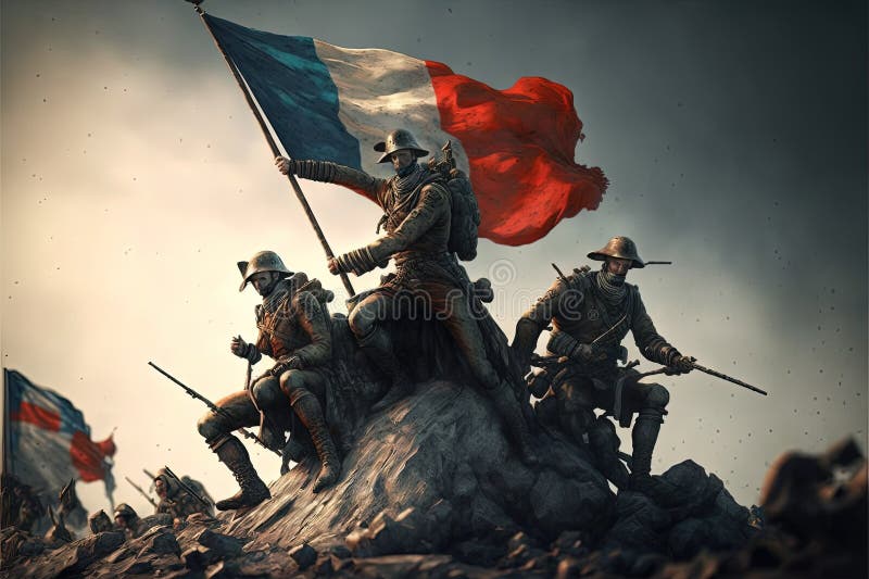 Victorious Soldiers, Battle, End of the War, Generative Ai Stock ...