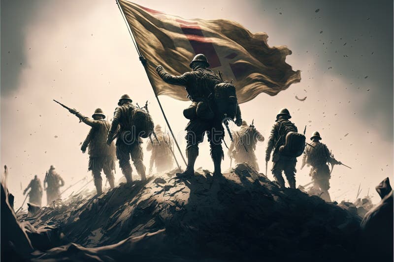 Victorious Soldiers, Battle, End of the War, Generative Ai Stock ... Victorious Soldiers, Battle, End of the War, Generative Ai Stock ...
