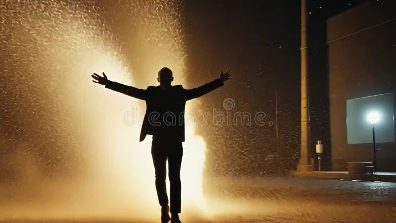 Victorious Stand Amidst Explosive Sparks Stock Video - Video of energy ...