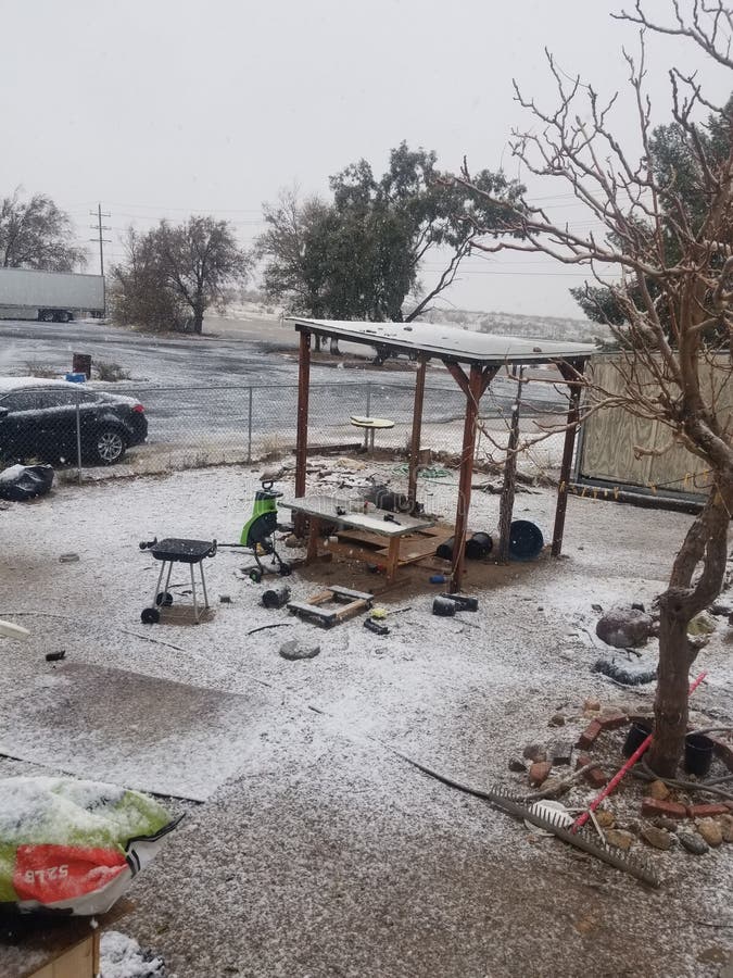 Victorville Snow Ice Cold White Editorial Photo - Image of victorville ...