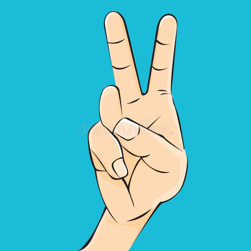 Victory Popart Symbol stock illustration. Illustration of abstract ...