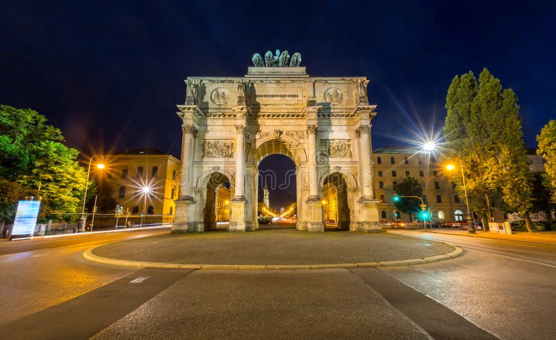Victory Arch in Munich stock image. Image of arch, bavaria - 75655665