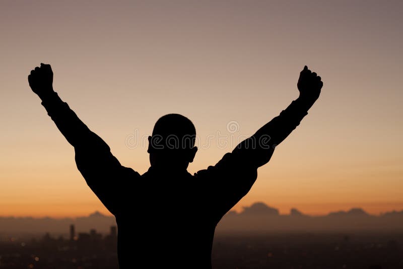 Victory Arms stock image. Image of arms, silhouette, stretch - 15407605