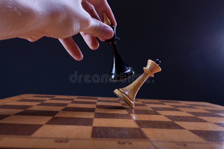 Victory in the chess duel stock photo. Image of pawn - 27875656