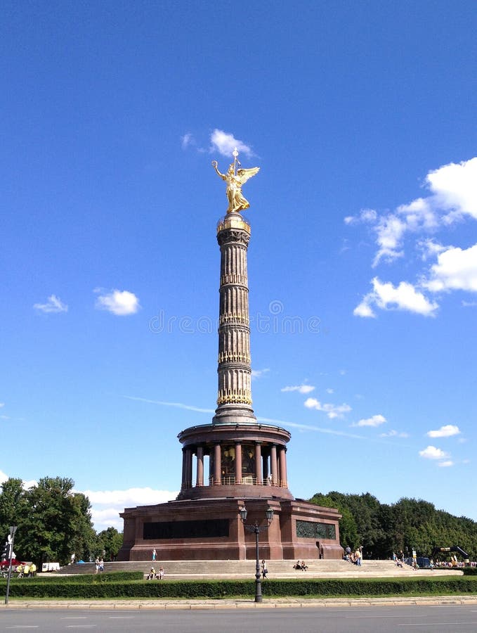 Victory Column in Berlin (Siegessaule) Stock Photo - Image of european ...