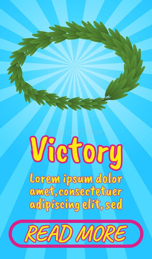 Victory Concept Banner, Comics Isometric Style Stock Vector ...