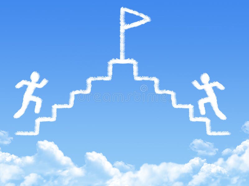 Victory Concept Cloud Shape Stock Illustration - Illustration of ...