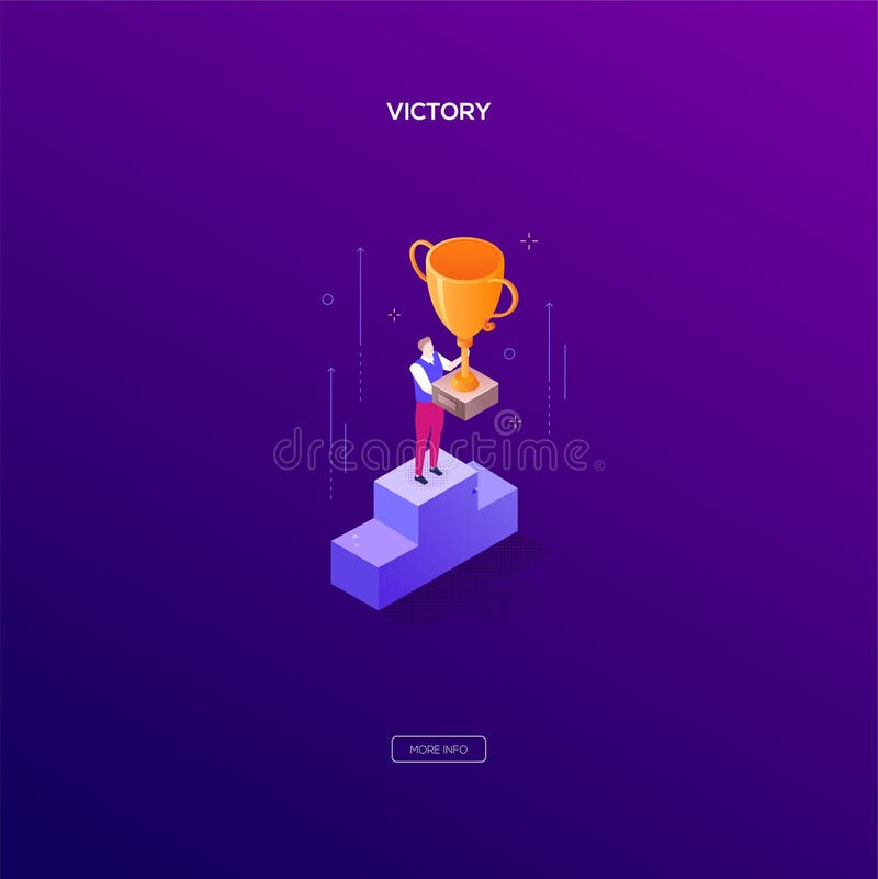 Victory Concept - Set of Flat Design Style Icons Stock Vector ...