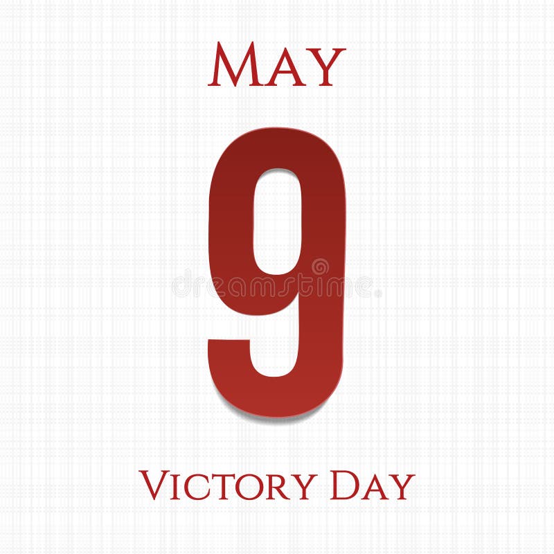 Victory Day. May 9 Paper White Emblem Stock Vector - Illustration of ...
