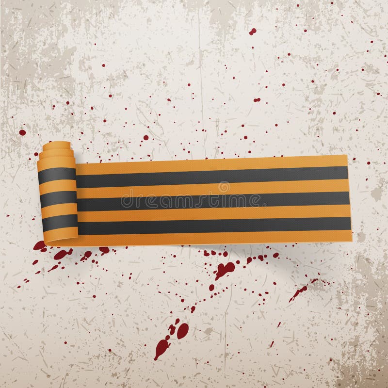 Victory Day Saint George Textile Scroll Ribbon Stock Vector ...