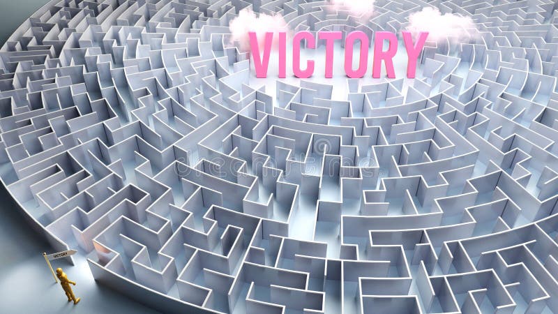 Victory and a Difficult Path To Reach it Stock Illustration ...