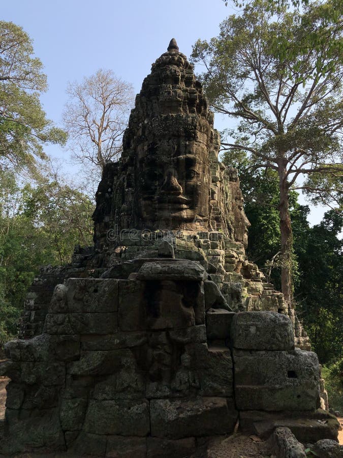 Victory Gate at Angkor stock image. Image of asia, cambodia - 186364005