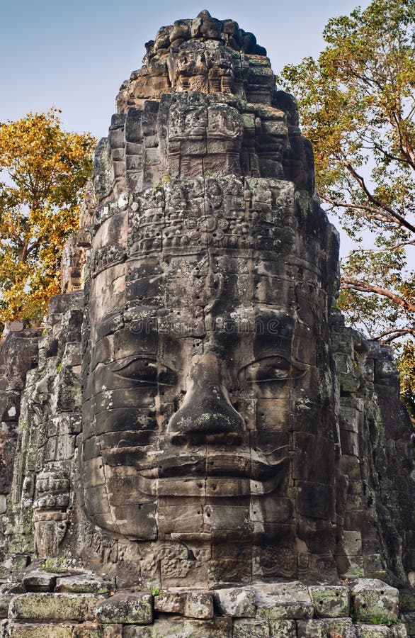 The Victory Gate, Angkor Thom, Cambodia Stock Photo - Image of detail ...