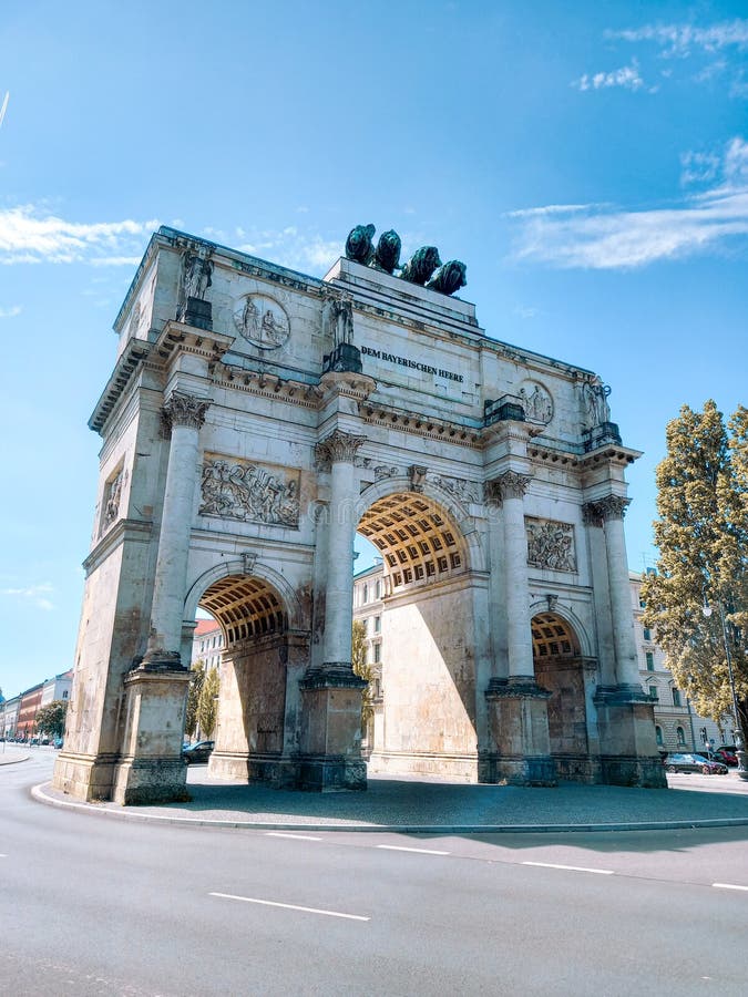 The Victory Gate in Munich, Bavaria, Germany Editorial Image - Image of ...