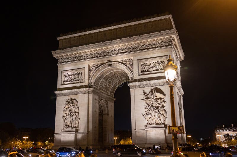 Arc De Triomphe. the Victory Gate in Paris. Editorial Photo - Image of ...