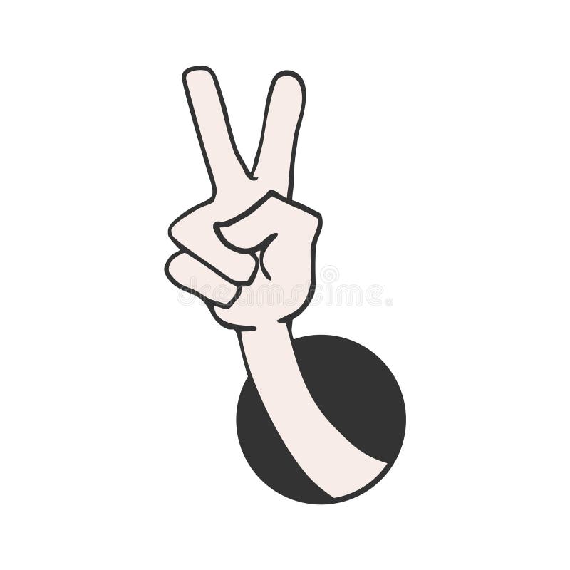 Victory hand draw stock vector. Illustration of index - 273260839