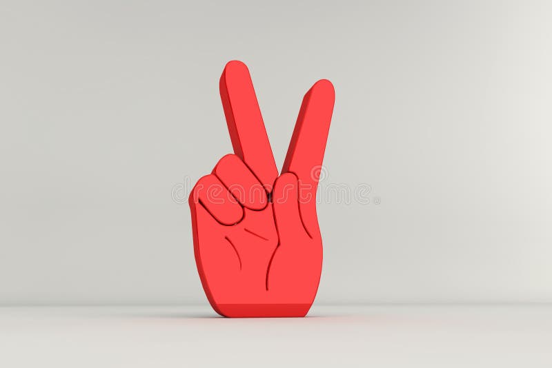 Victory hand sign stock illustration. Illustration of positive - 16279361