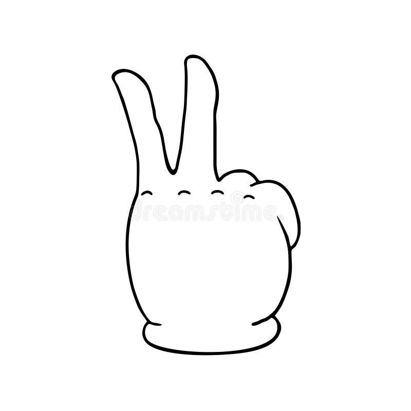 Victory hand symbol stock vector. Illustration of hand - 145804747