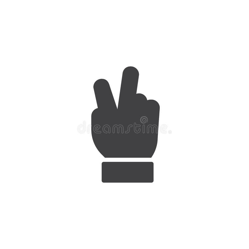 Victory Hand Gesture Line Icon Stock Vector - Illustration of clipart ...