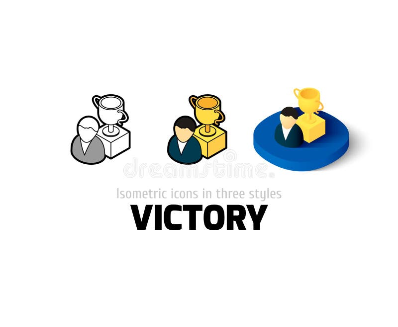 Victory Icon in Different Style Stock Vector - Illustration of ...
