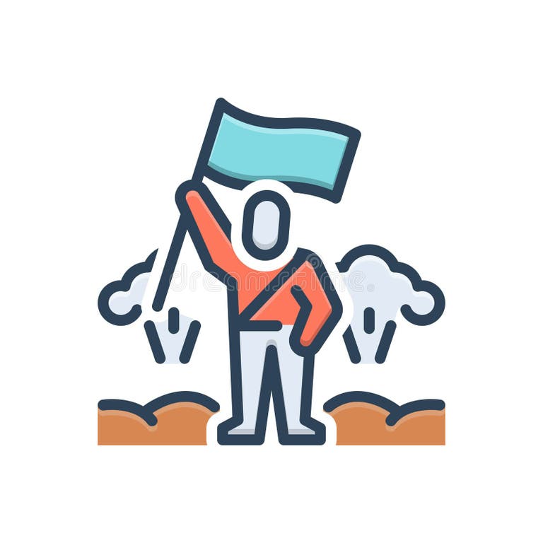 Color Illustration Icon for Victory, Flag and Achievement Stock Vector ...