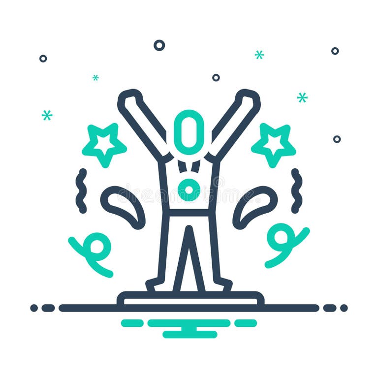 Mix Icon for Victory, Success and Win Stock Vector - Illustration of ...