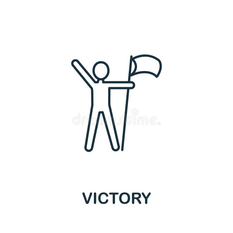 Victory Icon from Success Collection. Simple Line Element Victory ...