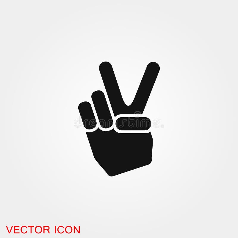 Victory Icon Vector Sign Symbol for Design Stock Illustration ...