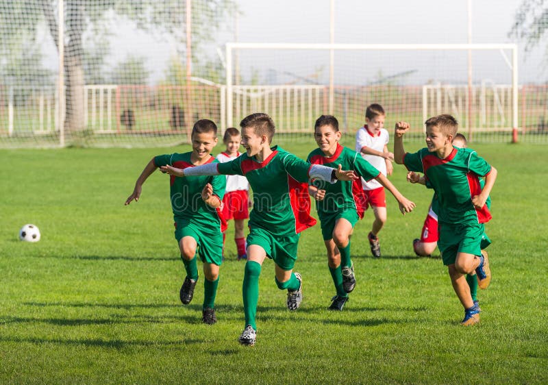 Victory on Kids football stock image. Image of child - 72197807