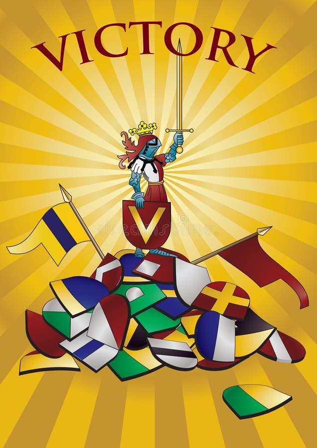 Victory knight stock illustration. Illustration of cheering - 14021937