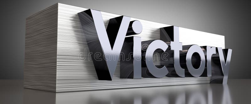 Victory - Metal Typographical Concept Stock Illustration - Illustration ...