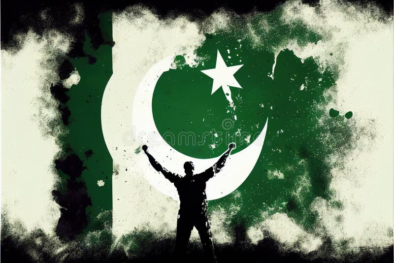 Victory for Pakistan in Cricket, Flag Image Stock Illustration ...
