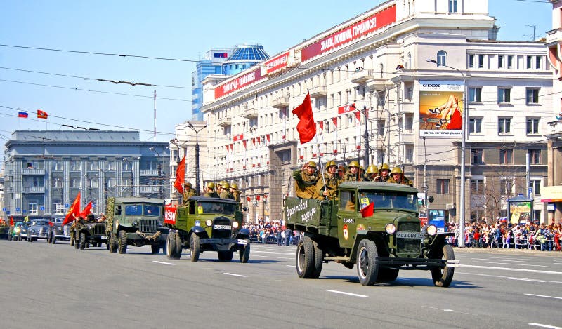 Victory parade 2011 editorial stock image. Image of banners - 24355124