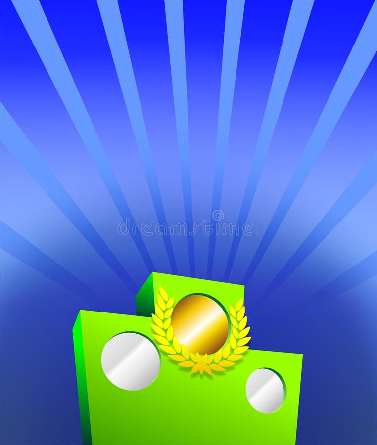 Victory podium stock illustration. Illustration of second - 38047592