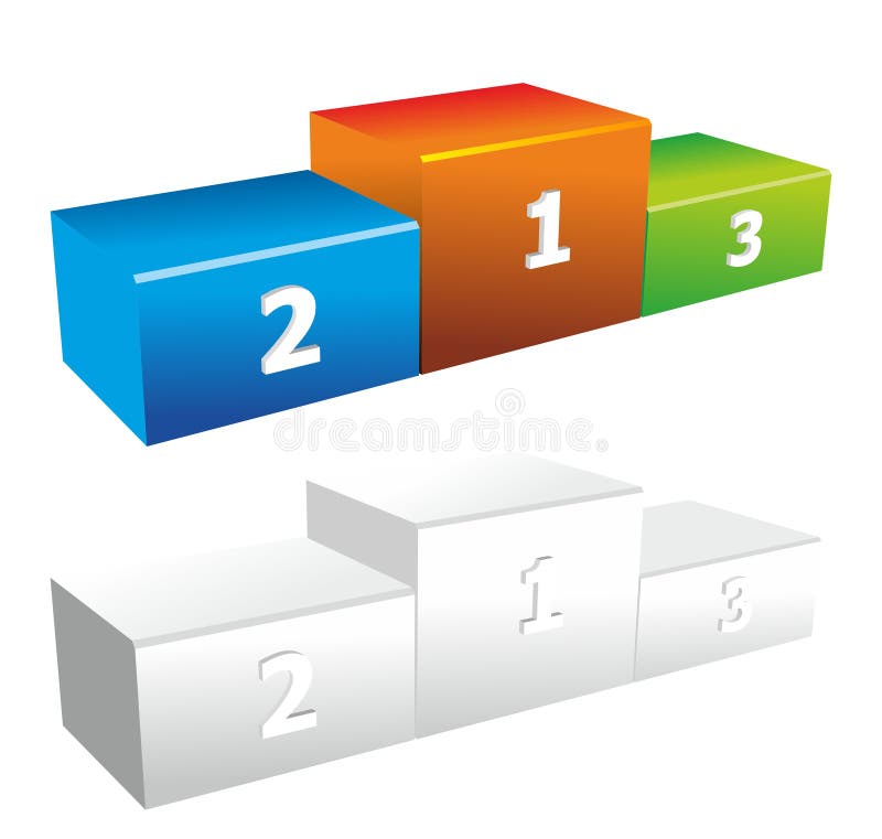 Victory podium stock illustration. Illustration of presentation - 34833798