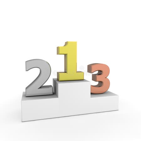 Victory Podium - Numbers 1, 2, 3 Stock Illustration - Illustration of ...