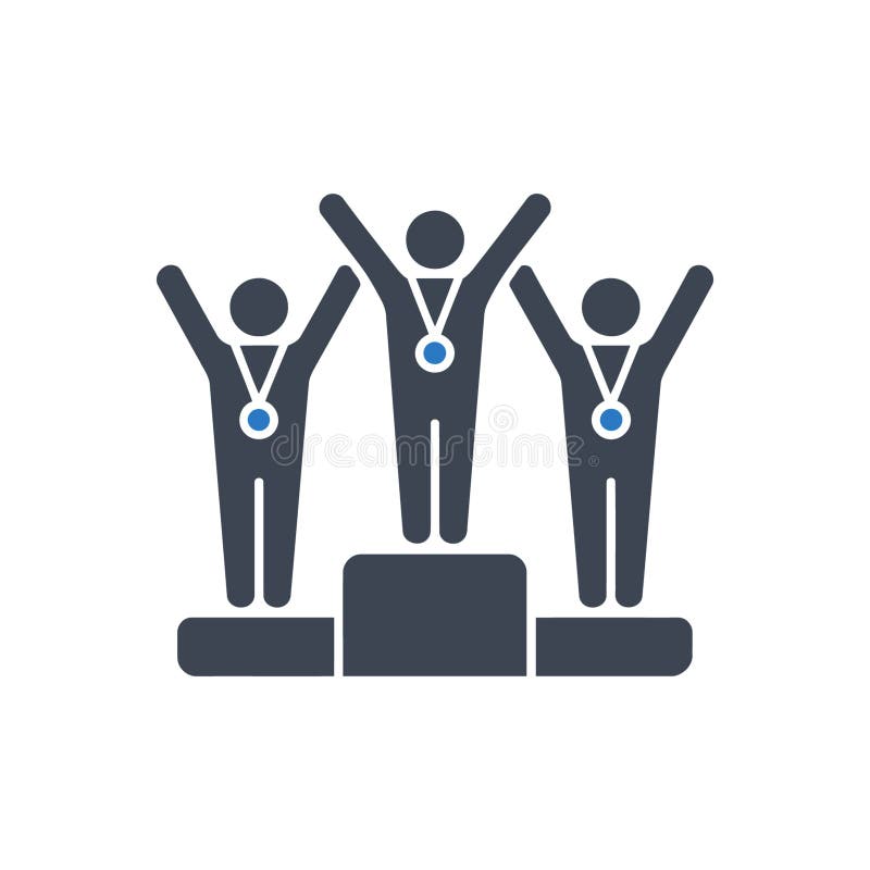 Victory Podium Winners Icon Stock Vector - Illustration of success ...