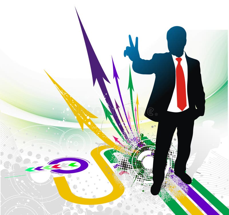 Victory sign stock vector. Illustration of office, giving - 13138226