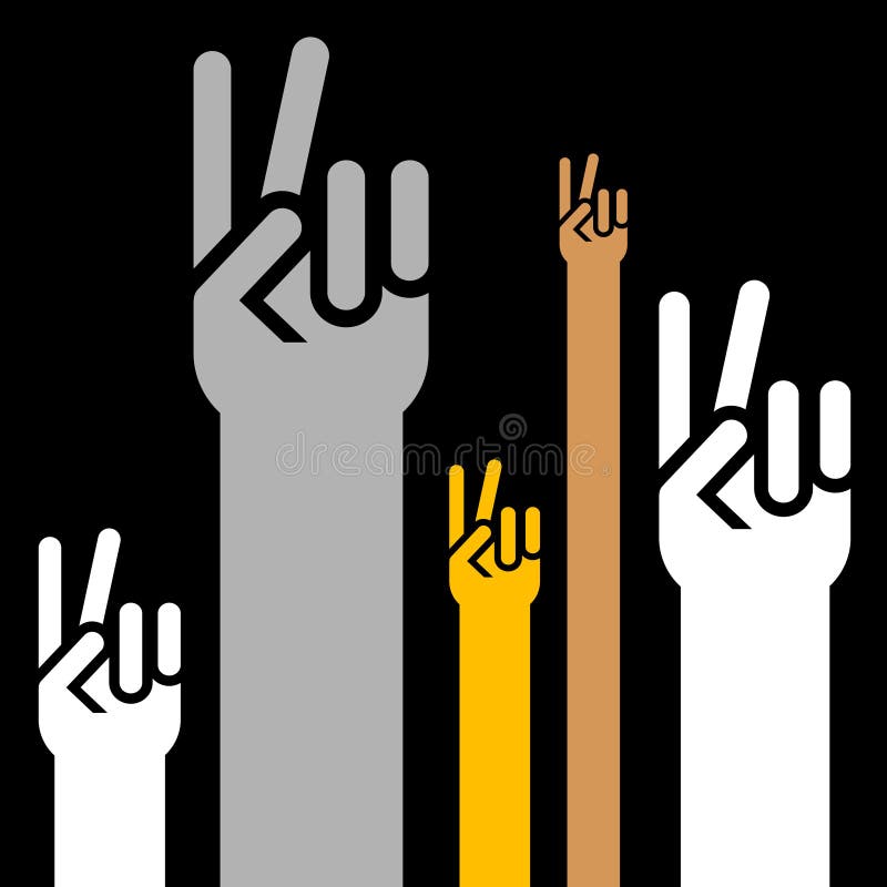 Victory signs stock vector. Illustration of expressing - 23148539